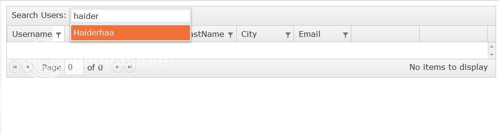 Php Kendoui Grid With Autocomplete On Its Toolbar Stack Overflow